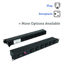 RackSolutions 15A Horizontal Rackmount Power Strip
