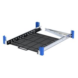 RackSolutions 1U Desktop Workstation Sliding Computer Shelf