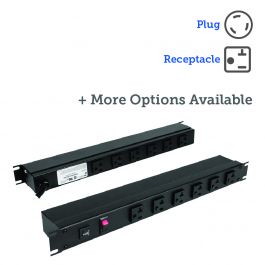 RackSolutions 20A Horizontal Rackmount Power Strip