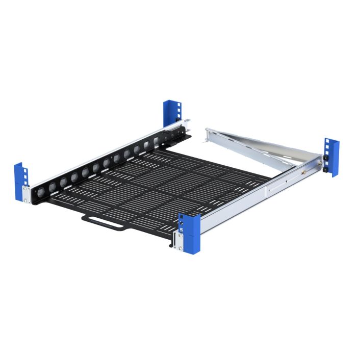 RackSolutions 1U Desktop Workstation Sliding Computer Shelf
