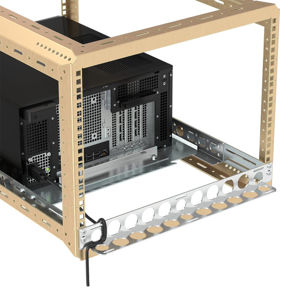 RackSolutions 1U Sliding Shelf Rail Kit for Dell Pro Max Tower T2 Desktop